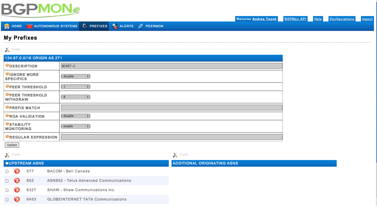 Route Monitoring | BGPmon
